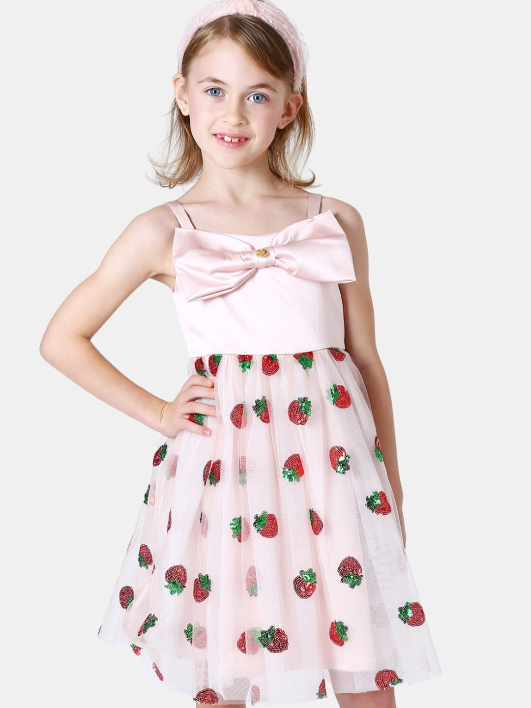 Buy One Friday Girls Pink Sequinned Dress - Dresses for Girls 18047528 ...