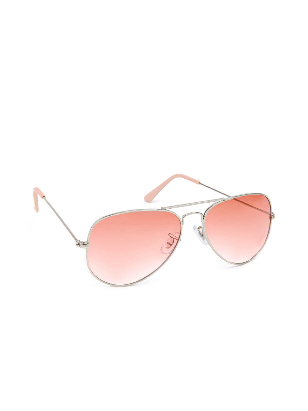 Buy SUNNIES Unisex Pink Lens & Silver Toned Aviator Sunglasses UV ...