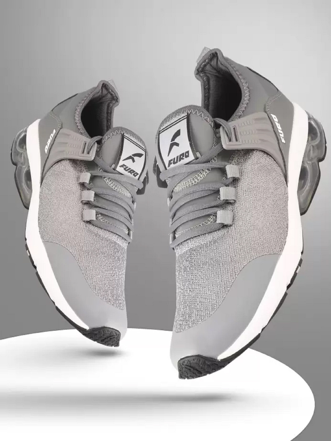 Buy FURO By Red Chief Men Grey Mesh Lace Up Regular Running Sports ...