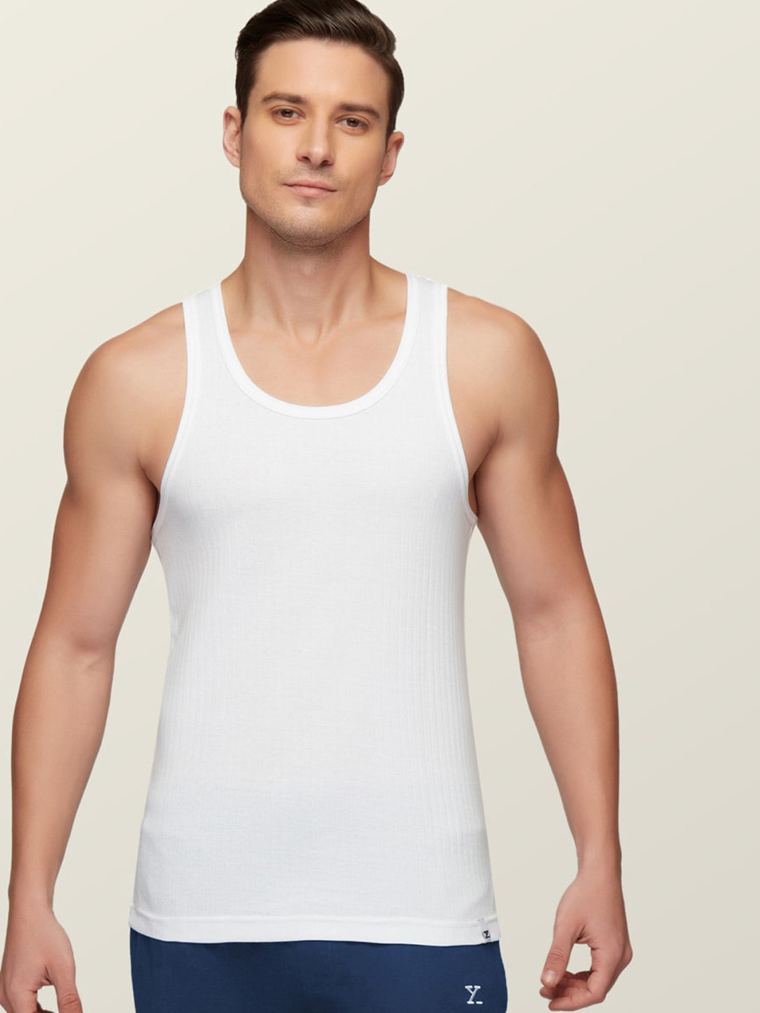 Buy XYXX Men White Solid Cotton Innerwear Vests - Innerwear Vests for ...