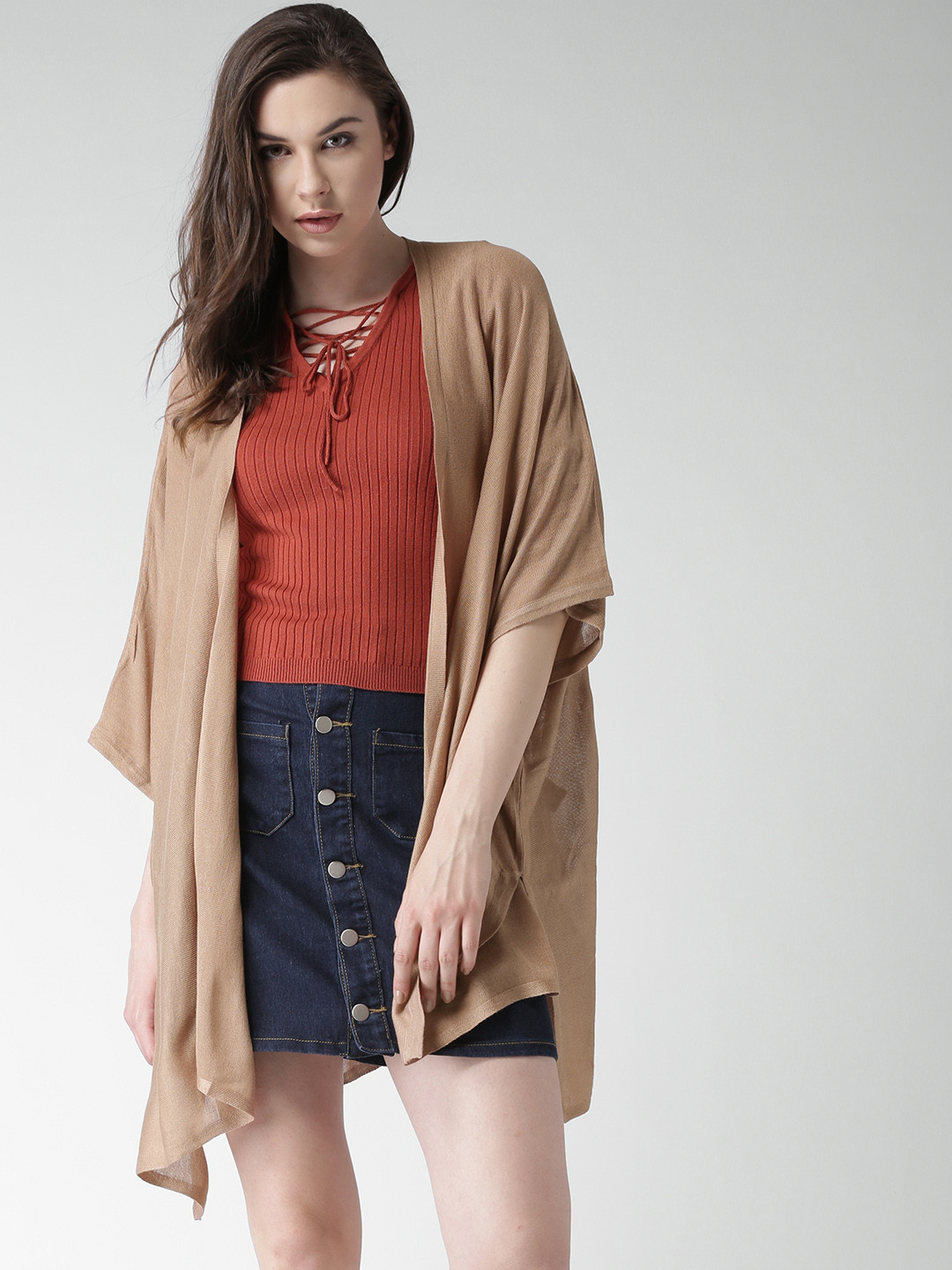 Buy FOREVER 21 Beige Shrug - Shrug for Women 1805568 | Myntra