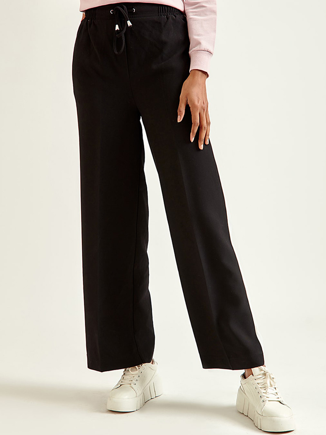 Buy COVER STORY Women Black Trousers - Trousers for Women 18058392 | Myntra