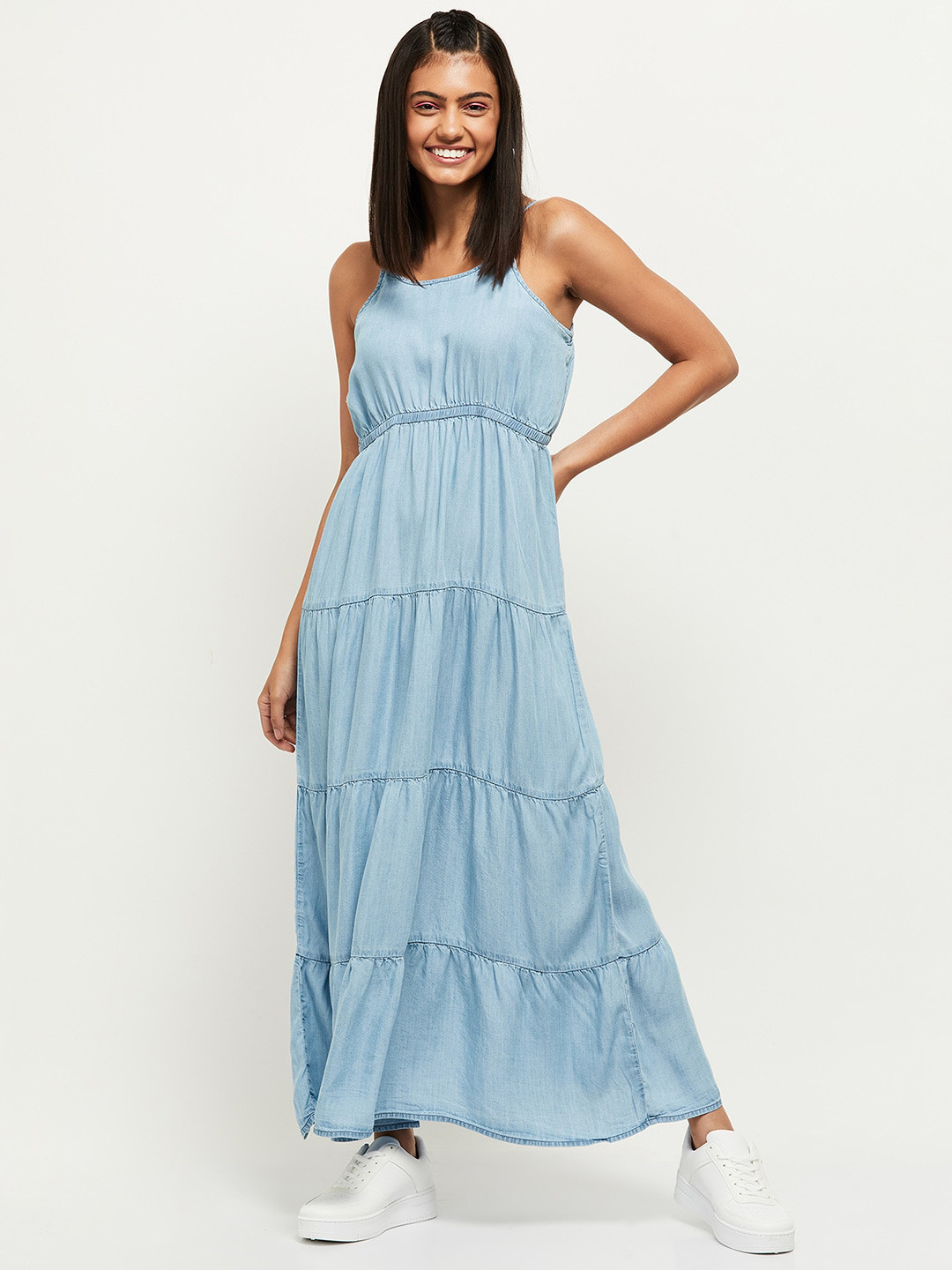 Buy Max Blue Maxi Dress - Dresses for Women 18063568 | Myntra