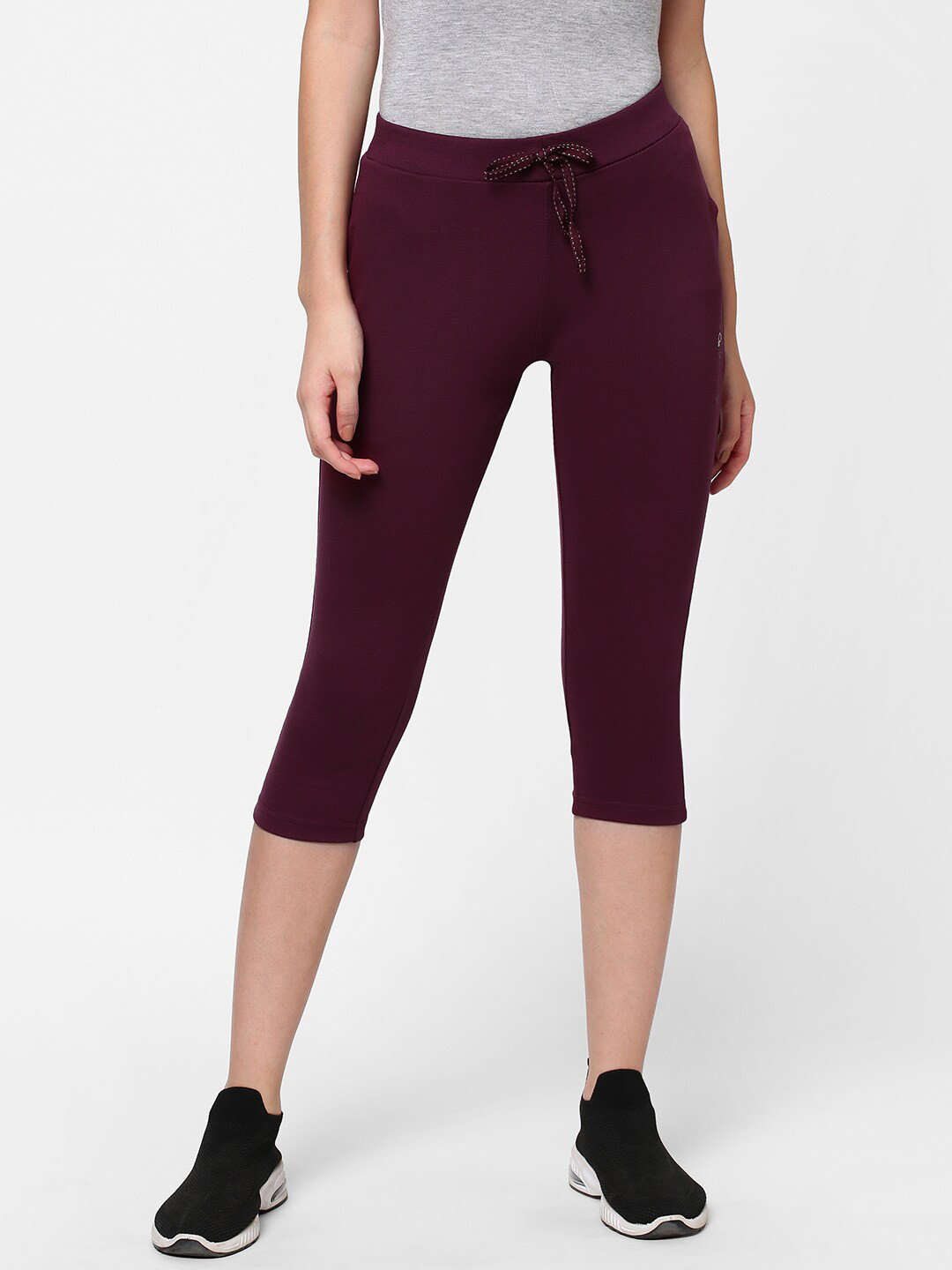 Buy Sweet Dreams Burgundy Slim Fit Capris - Capris for Women 18066908 ...