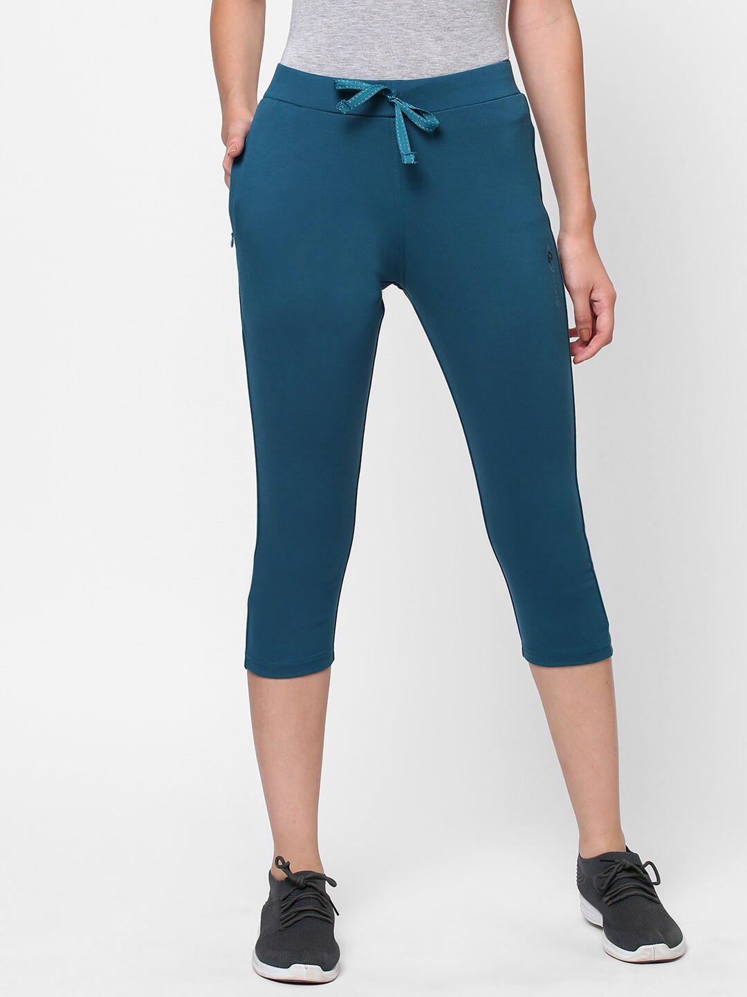 Buy Sweet Dreams Teal Green Slim Fit Capris - Capris for Women 18066940 ...