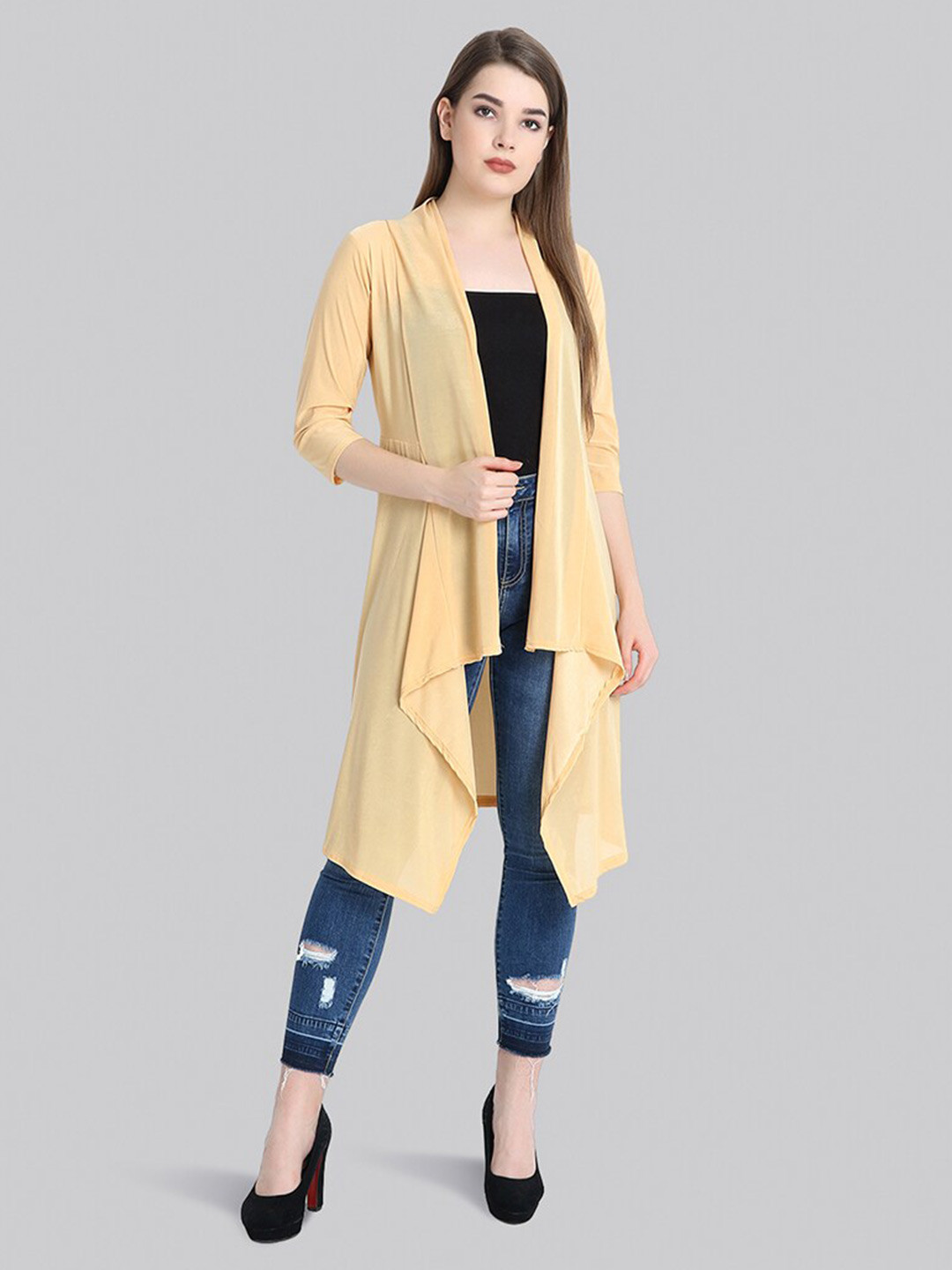 Buy BUY NEW TREND Beige Open Front Shrug - Shrug for Women 18067068 ...