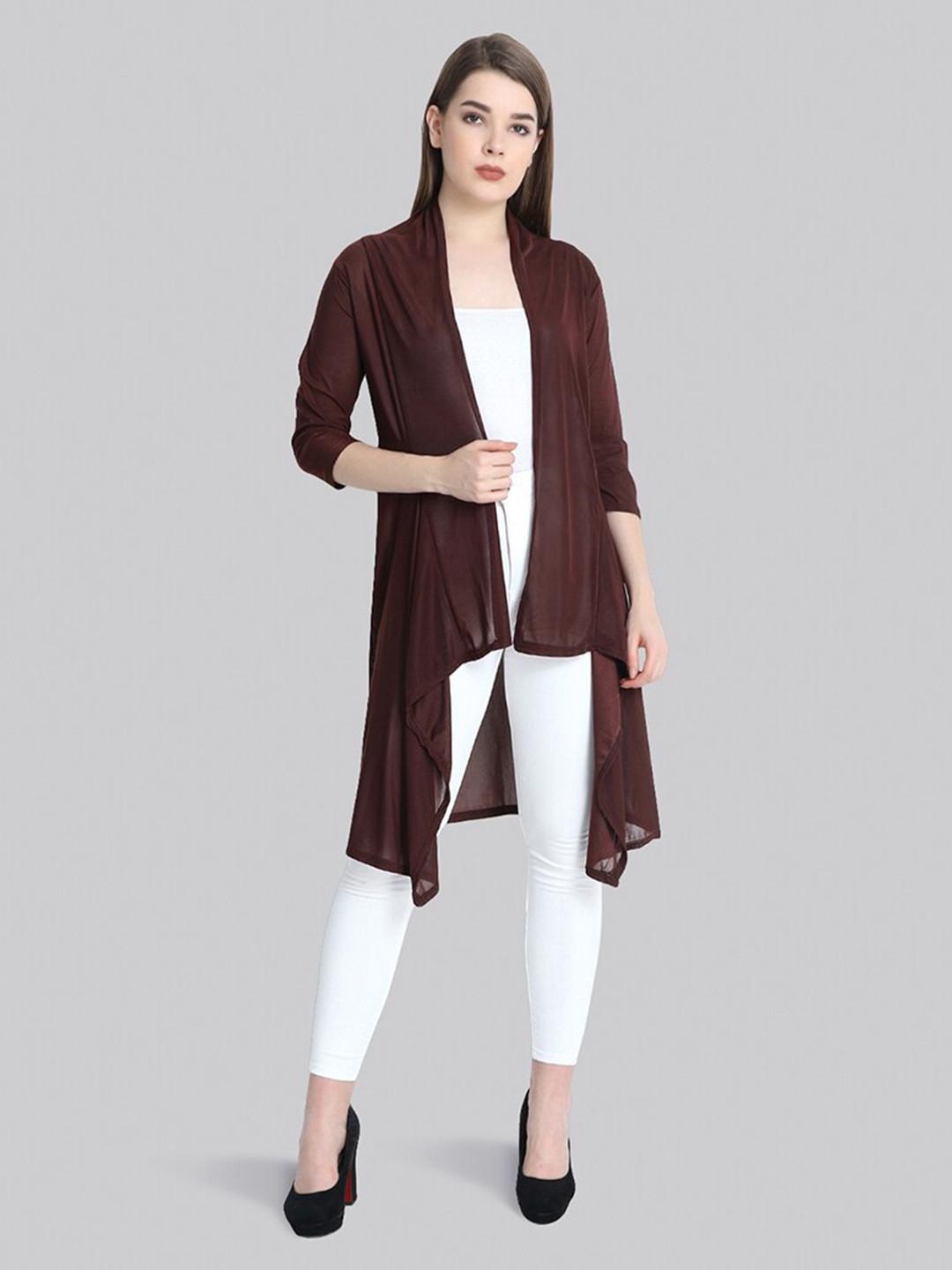 Buy BUY NEW TREND Women Brown High Low Shrug - Shrug for Women 18067174 ...