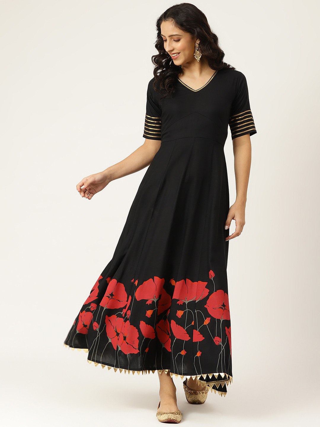 Buy Rustorange Black & Red Liva Maxi Dress - Dresses for Women 18074160 ...