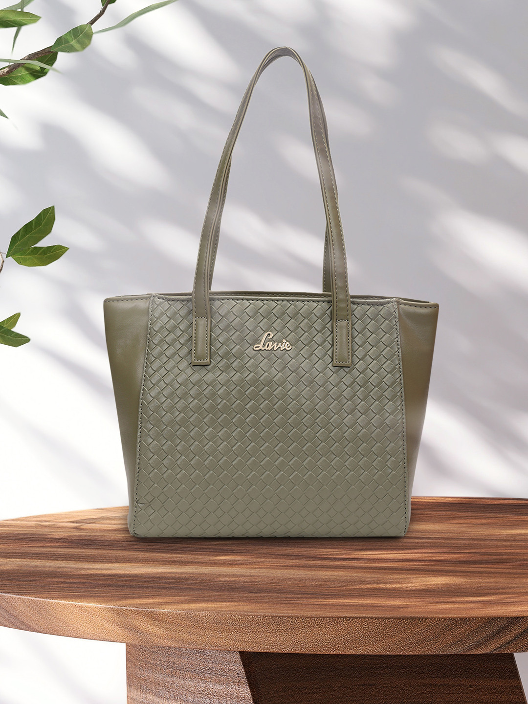 Buy Lavie Bottega Betty Women Olive Green Tote Bag - Handbags for Women ...