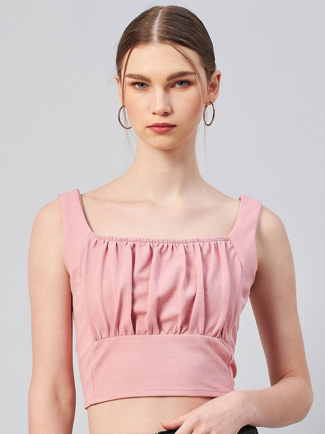 Buy RARE Peach Coloured Square Neck Crop Top - Tops for Women 18083922 ...