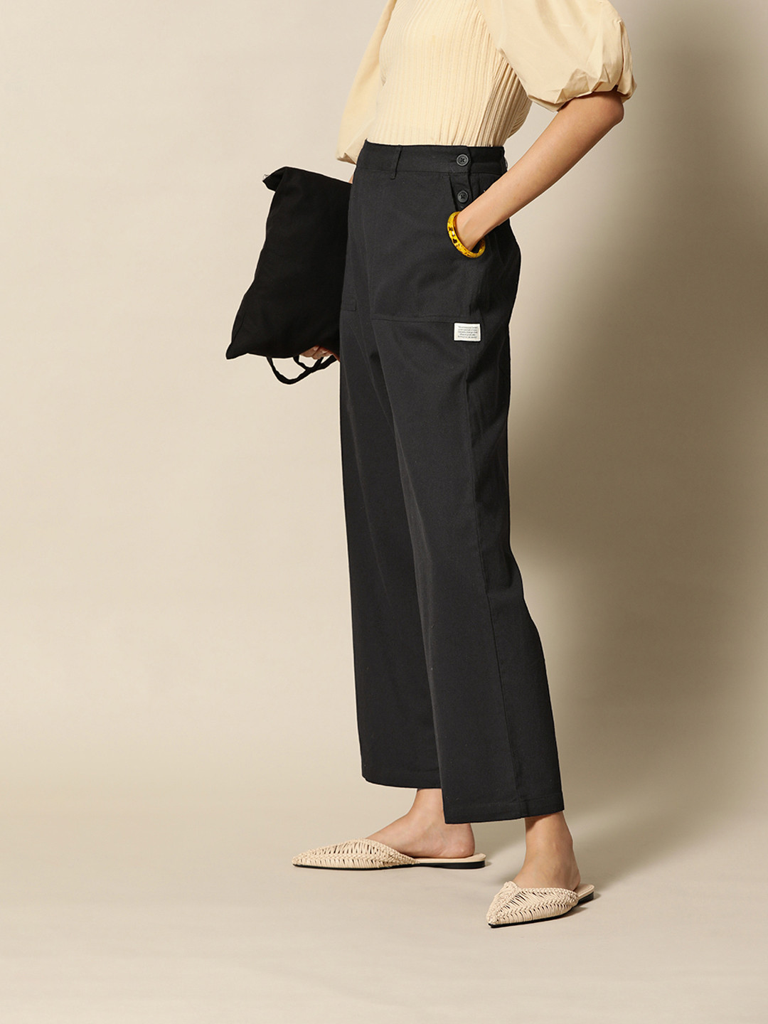 Buy BOWER Women Cotton Relaxed Trouser - Trousers for Women 18090368 ...