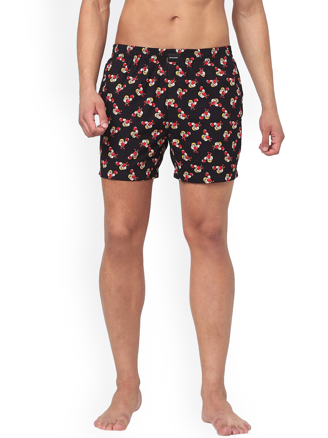 Buy Jack & Jones Men Navy Blue & Red Printed Pure Cotton Boxers ...
