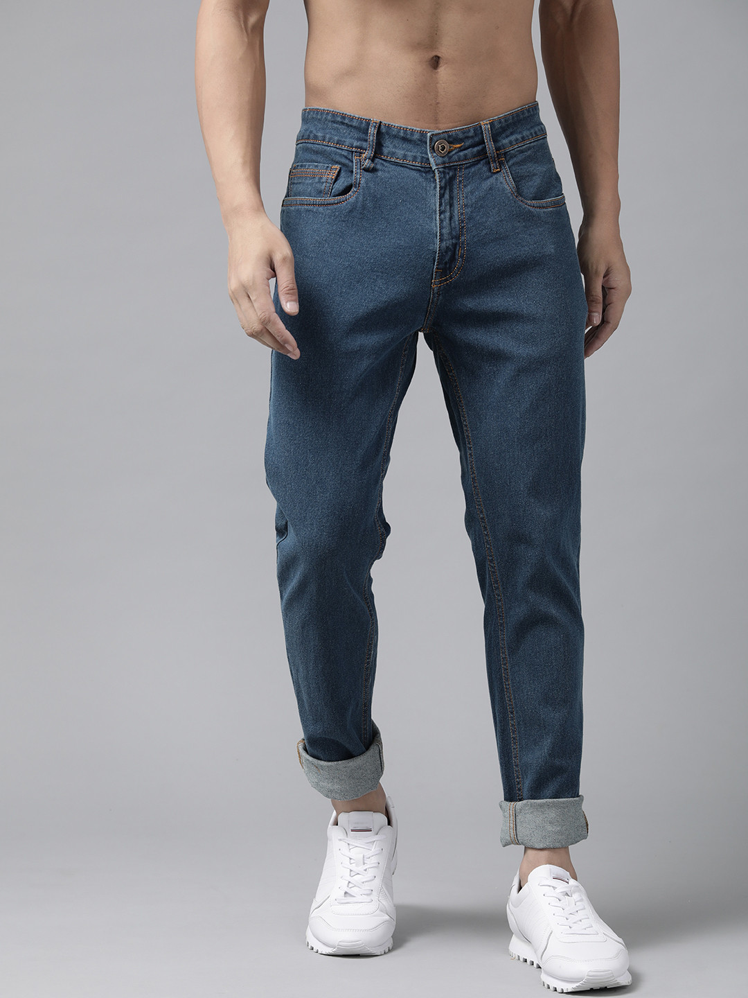 Buy Roadster Men Blue Skinny Fit Stretchable Jeans - Jeans for Men ...