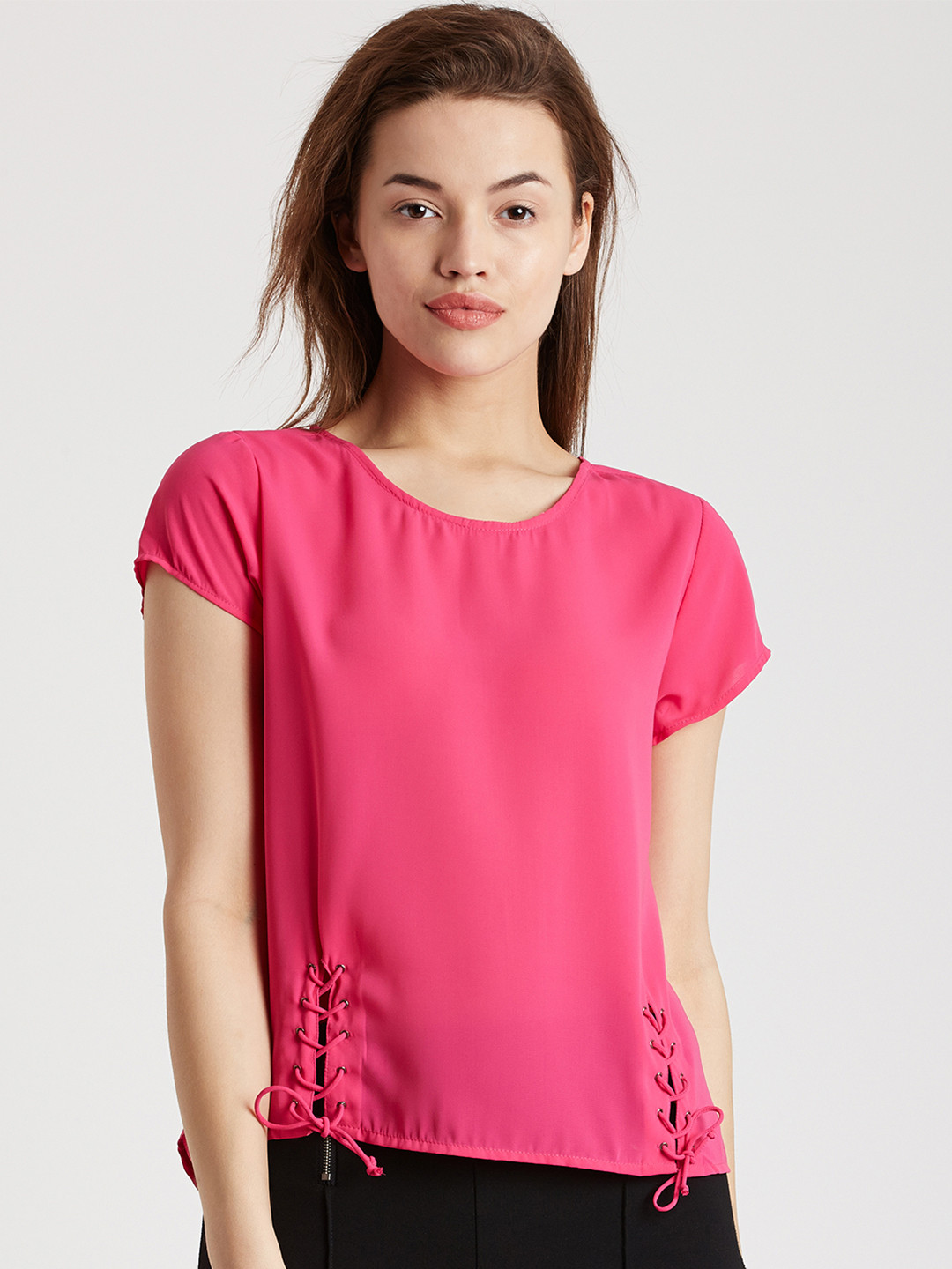 Buy COVER STORY Pink High Low Top - Tops for Women 1809649 | Myntra