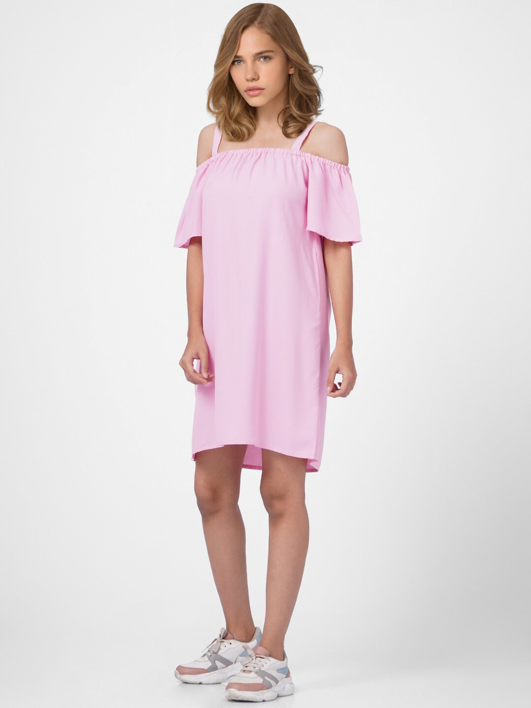 Buy ONLY Women Pink A Line Mini Dress - Dresses for Women 18096692 | Myntra
