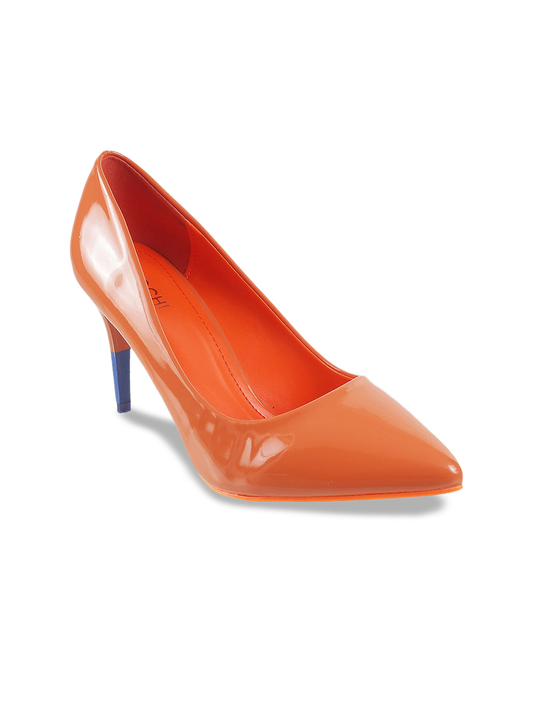 Buy Mochi Orange Stiletto Heels Pumps - Heels for Women 18112448 | Myntra