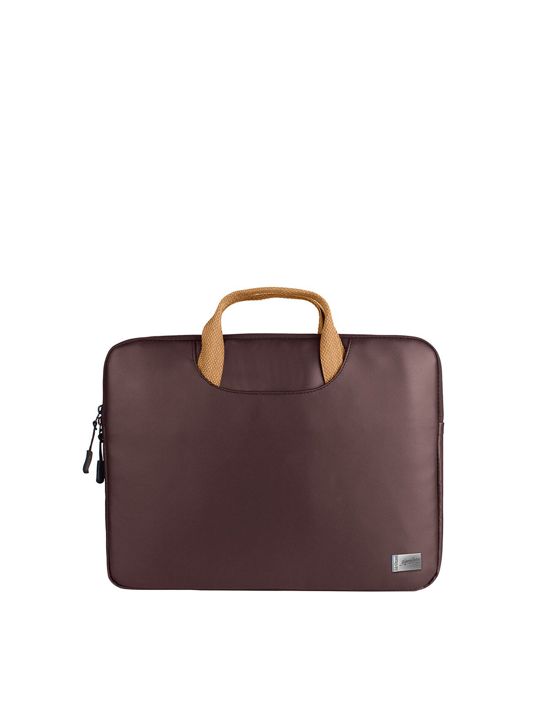 Buy AirCase Unisex Brown 13.3 Inch Leather Laptop Sleeve With Handle ...