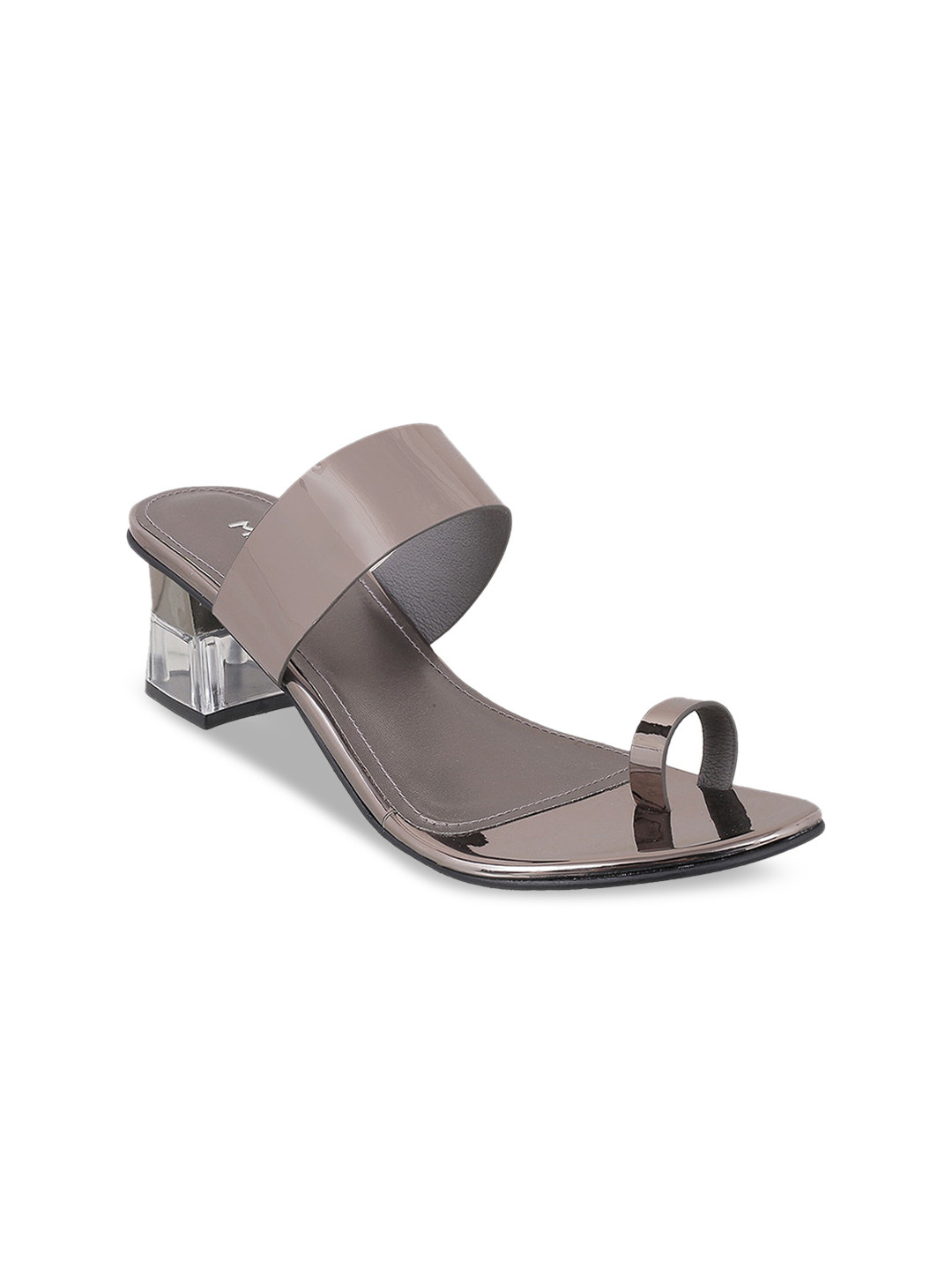 Buy Metro Grey Block Heel Sandals - Heels for Women 18121536 | Myntra