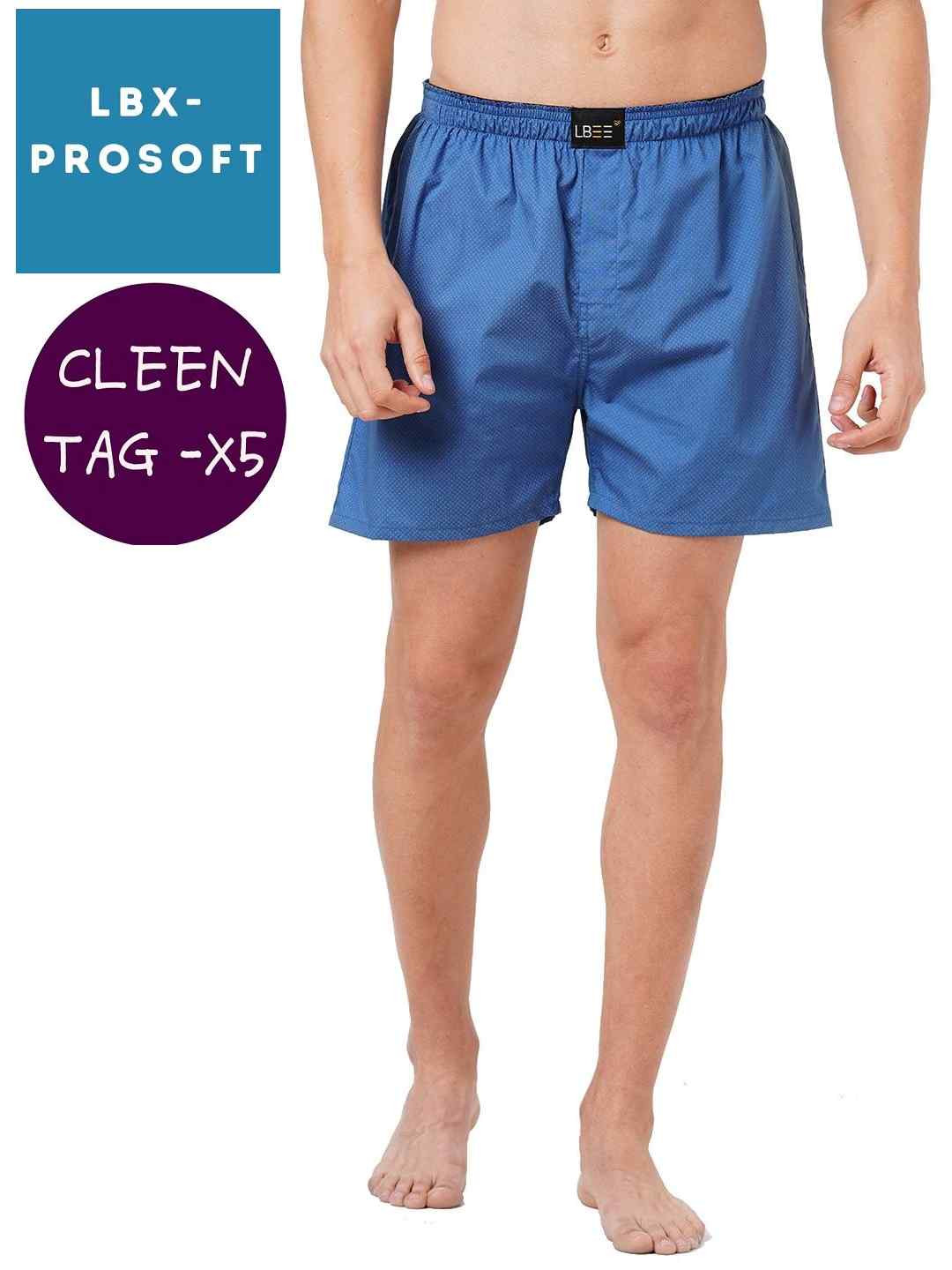 Buy LBEE Men Blue Solid Anti Bacterial Cotton Boxers MCLB00718CT ...