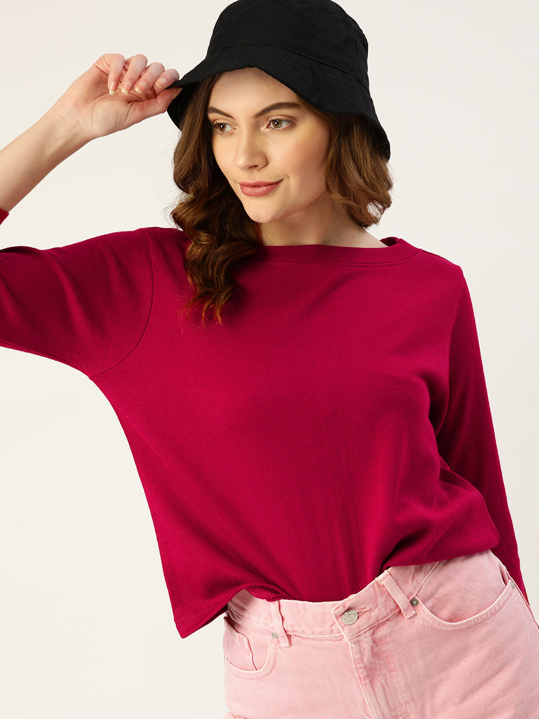 Buy DressBerry Women Red Pullover - Sweaters for Women 18138618 | Myntra