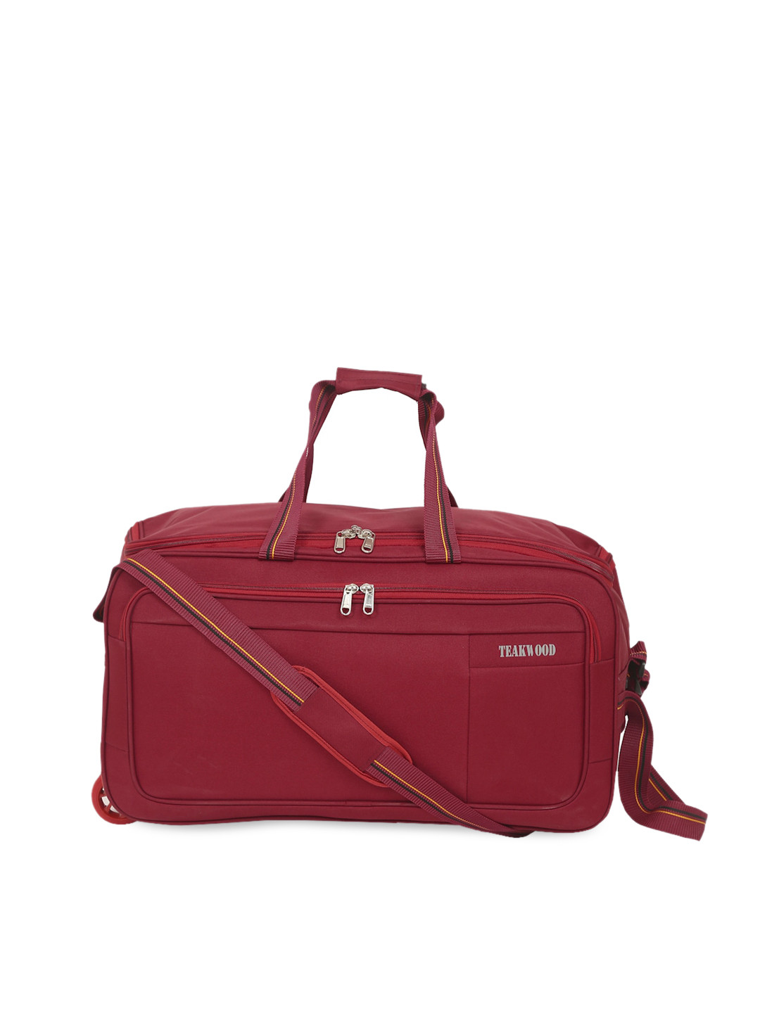 Buy Teakwood Leathers Red Solid Soft Sided Large Duffle Bag - Duffel ...