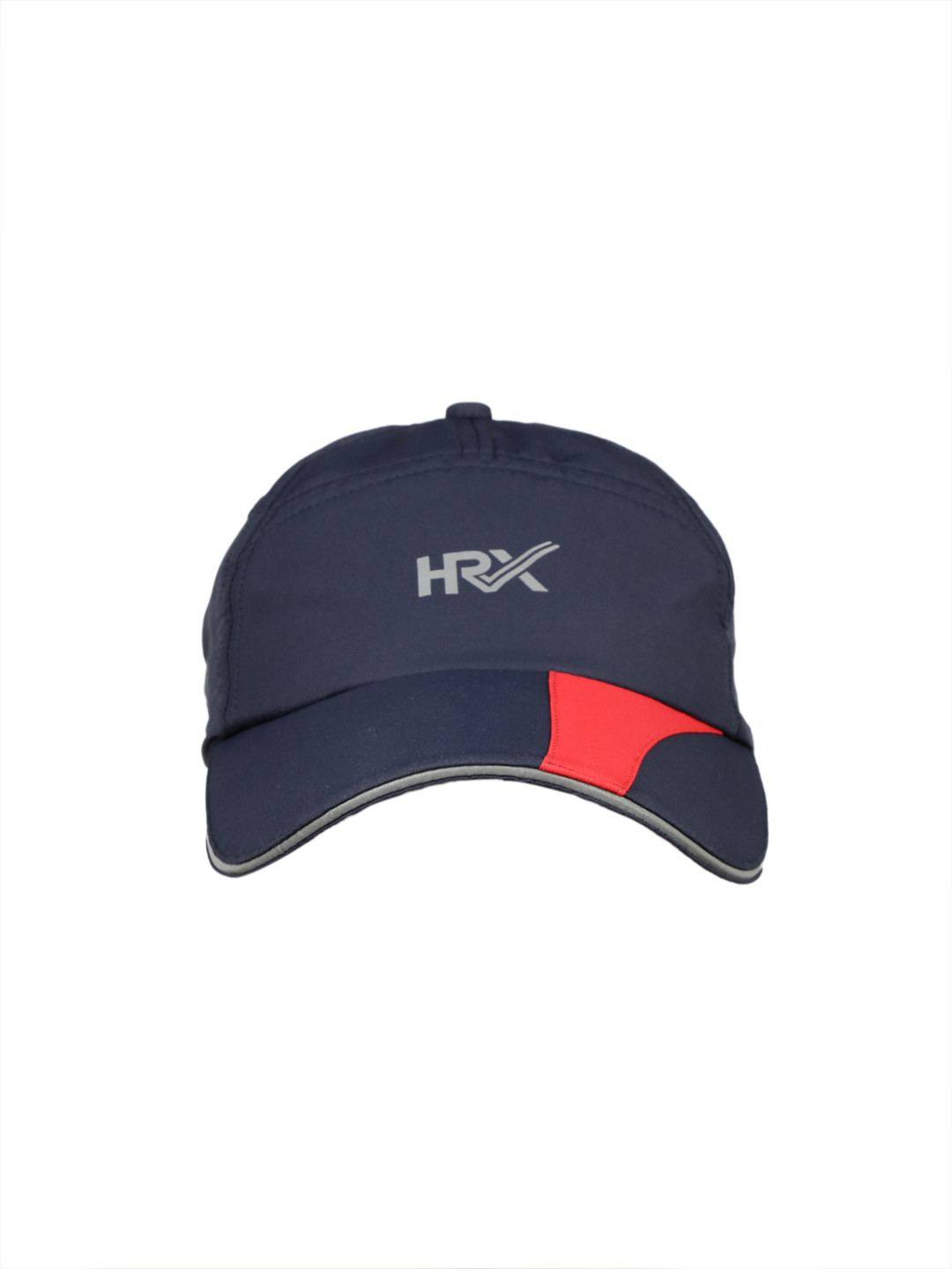Buy HRX By Hrithik Roshan Men Navy Blue & Red Solid Running Dryfit Cap ...