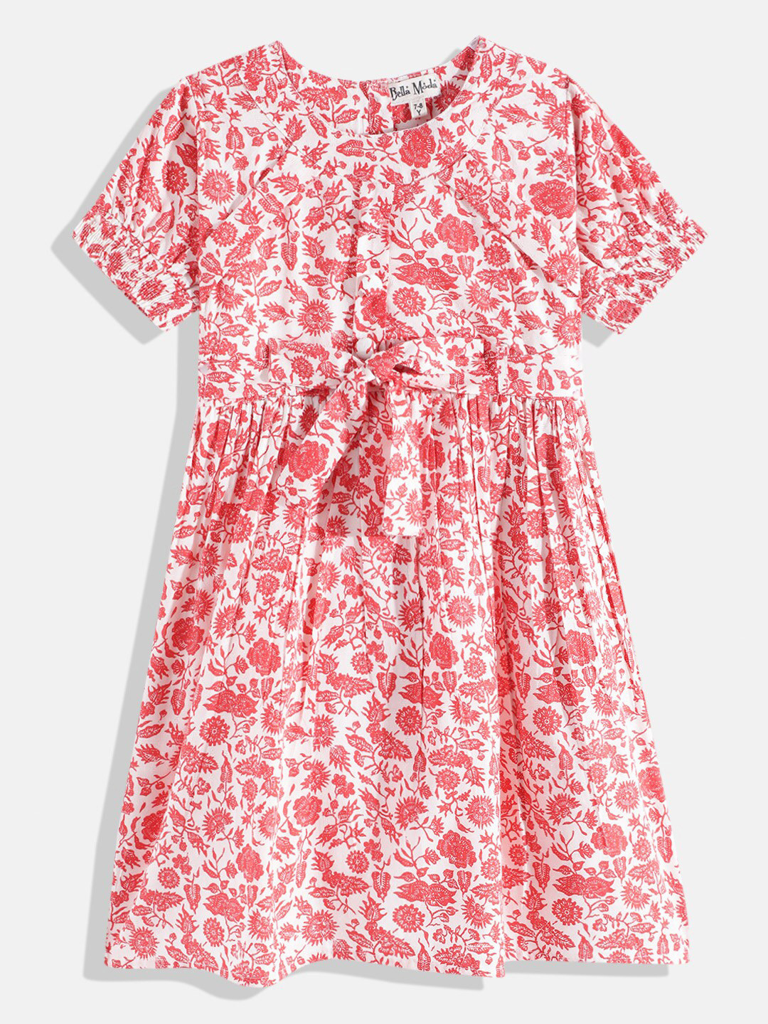 Buy Bella Moda Red Floral Dress - Dresses for Girls 18153282 | Myntra