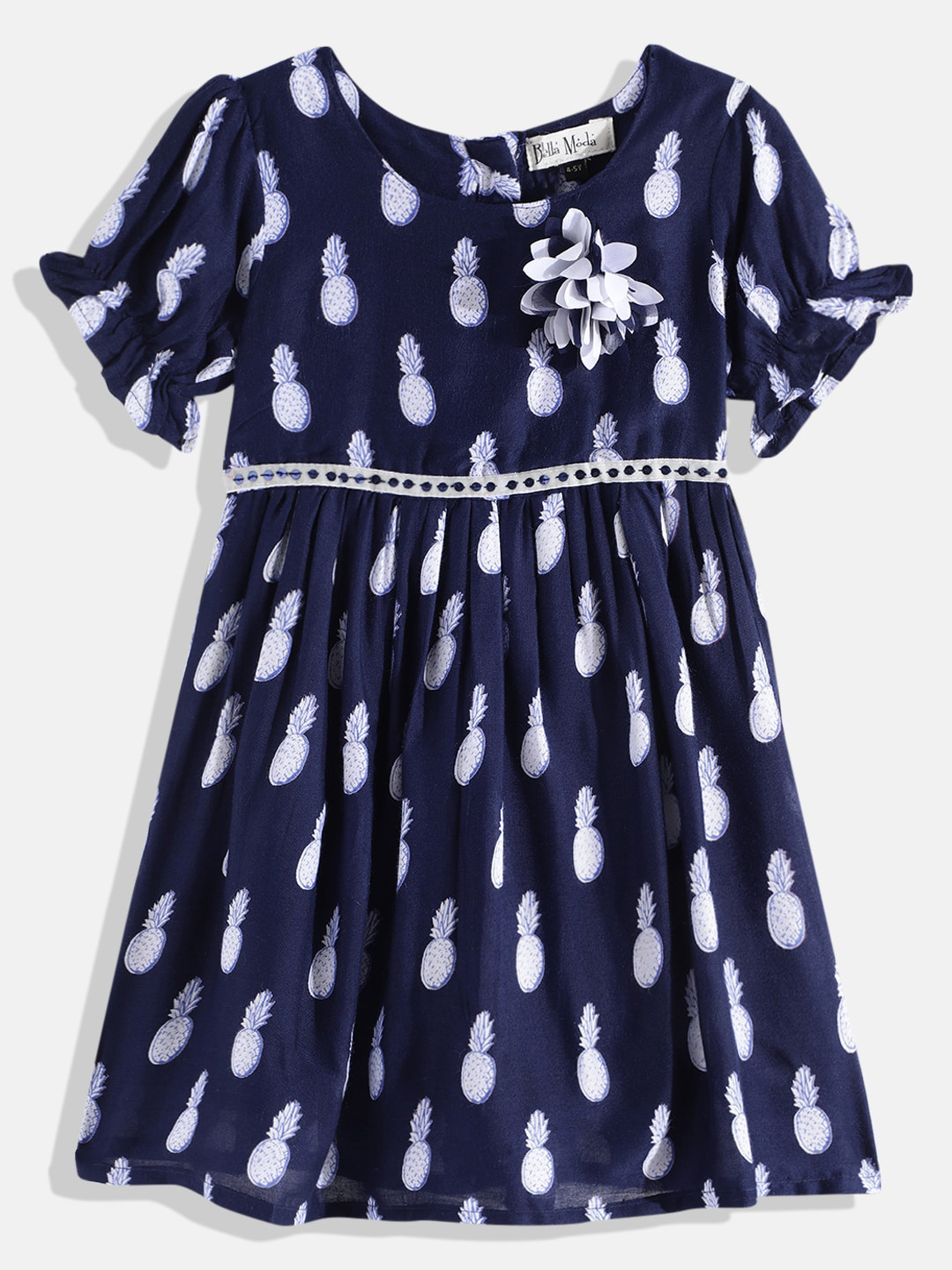 Buy Bella Moda Blue Dress - Dresses for Girls 18153434 | Myntra