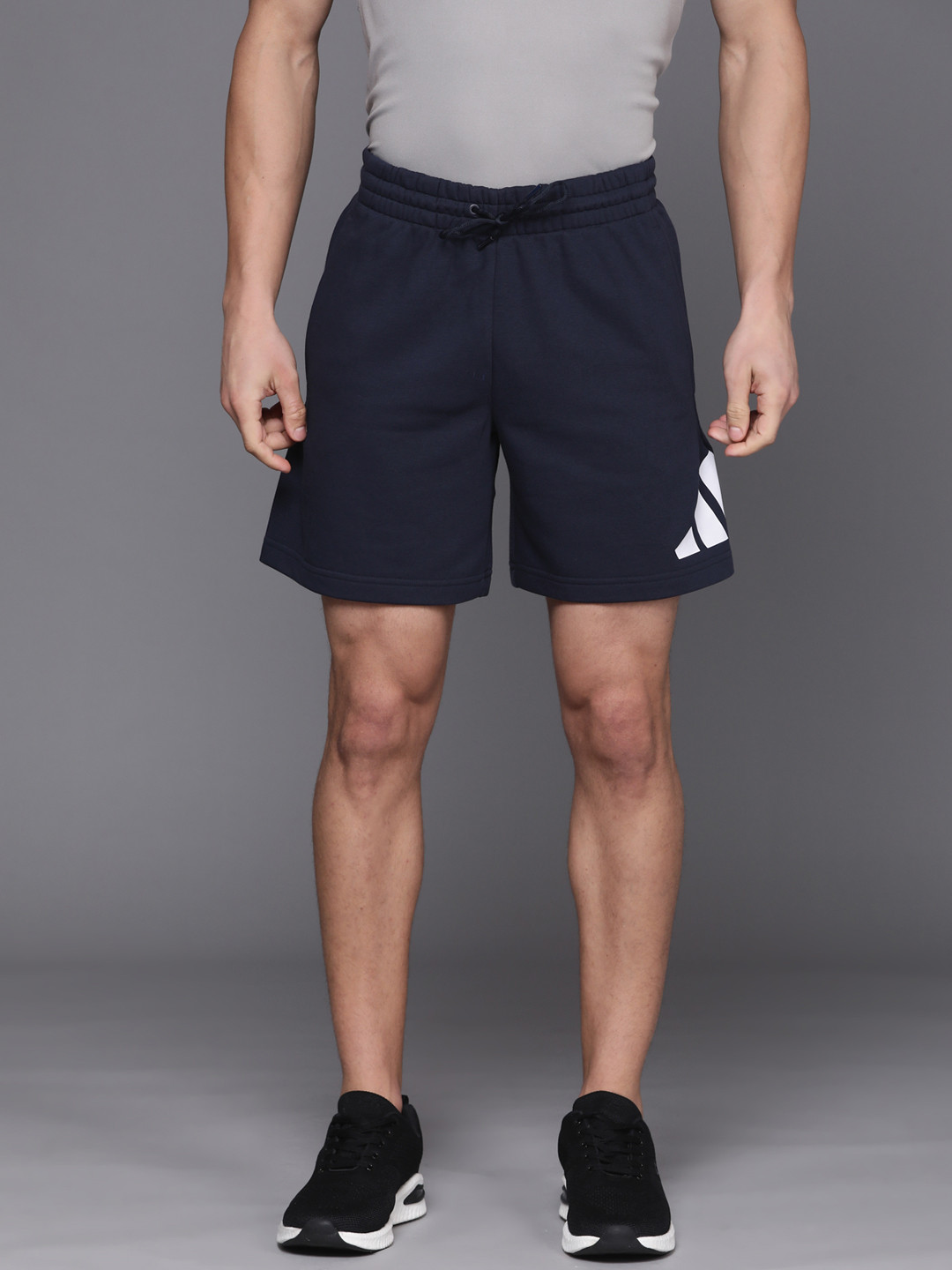 Buy ADIDAS Men Navy Blue Brand Logo Printed M FI 3BAR Shorts - Shorts ...