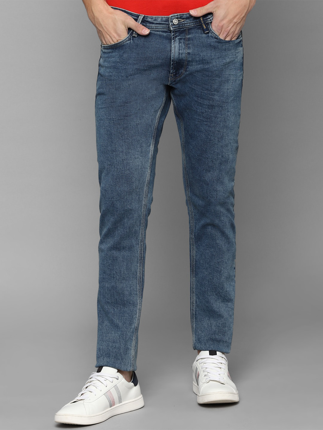 Buy Allen Solly Men Navy Blue Slim Fit Jeans - Jeans for Men 18156176 | Myntra