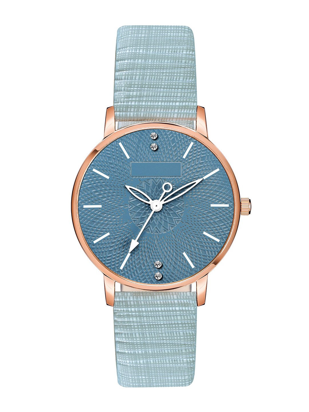 Buy Rage Enterprise Women Blue Printed Dial & Blue Leather Straps ...