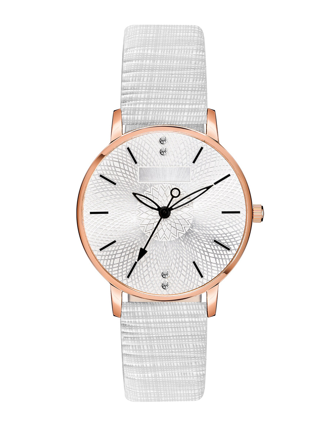 Buy Rage Enterprise Women White Printed Dial & White Leather Straps ...