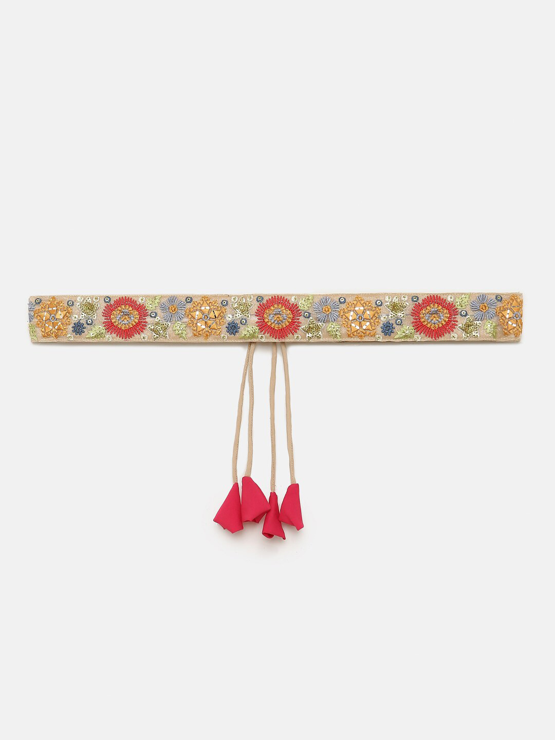 Buy SALWAR STUDIO Women Peach Coloured Embellished Ethnic Belt - Belts ...