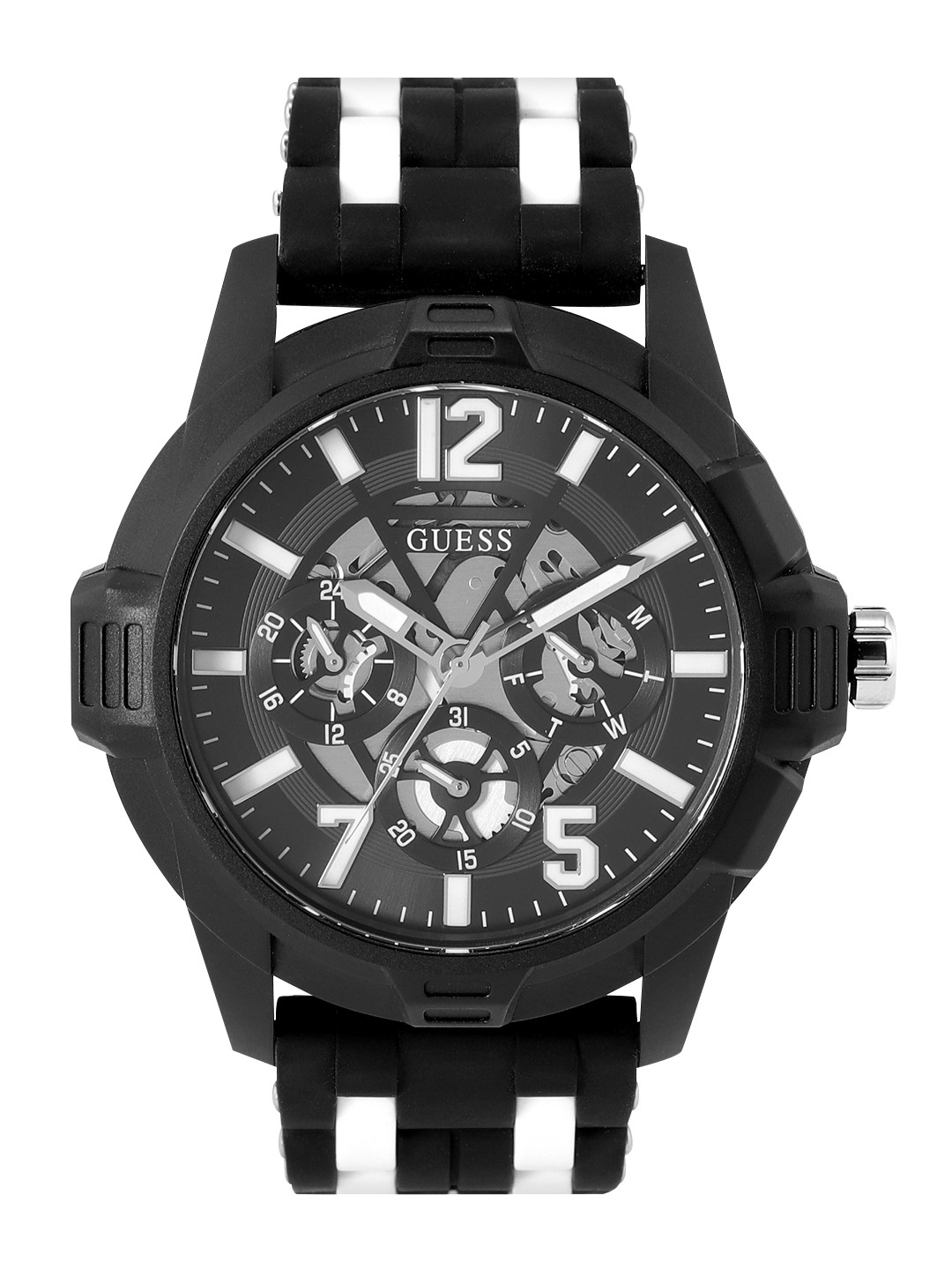 Buy GUESS Men Regular Straps Analogue Multi Function Watch GW0428G1 ...