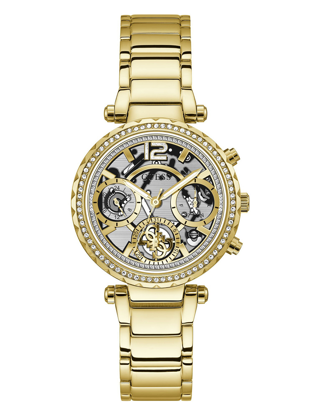 Buy GUESS Women SOLSTICE Skeleton Dial Analogue Multi Watch GW0403L2 ...