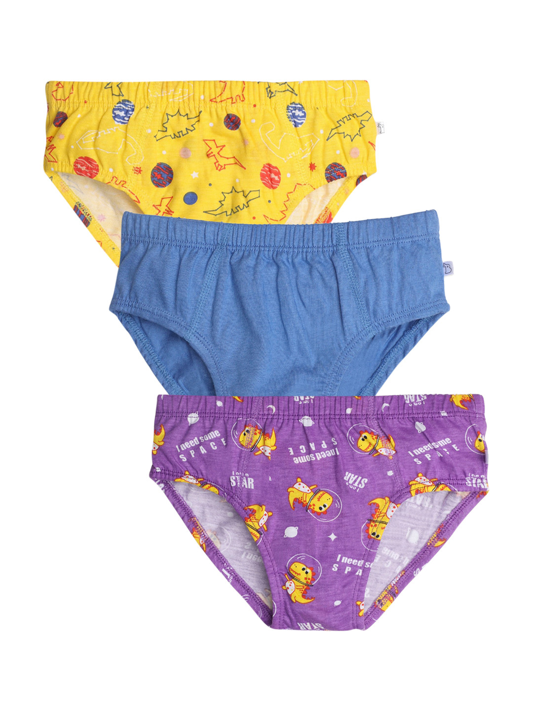 Buy SuperBottoms Boys Assorted Printed Pack Of 3 Sustainable Briefs ...