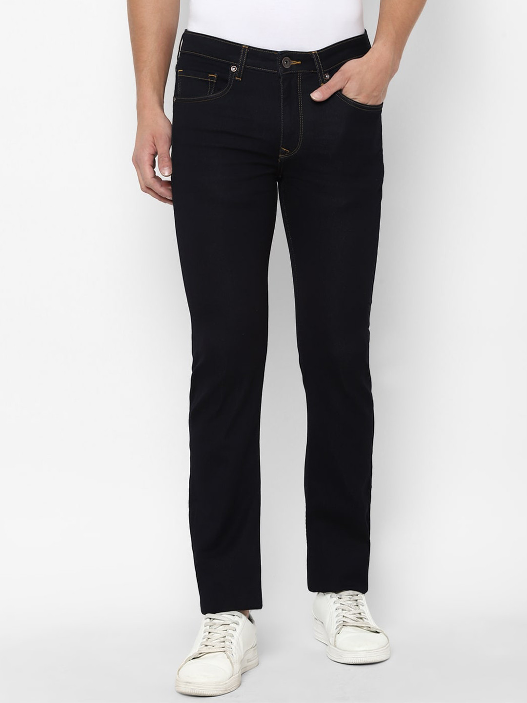 Buy Louis Philippe Jeans Men Navy Blue Slim Fit Jeans - Jeans for Men ...