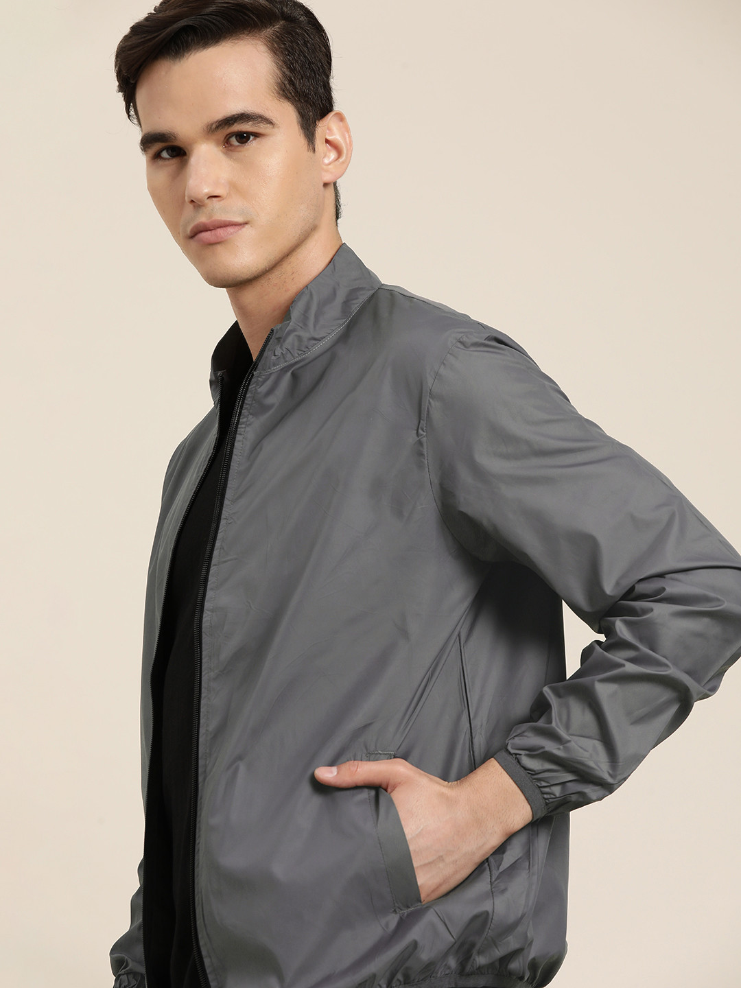 Buy INVICTUS Men Grey Sporty Jacket - Jackets for Men 18180086 | Myntra