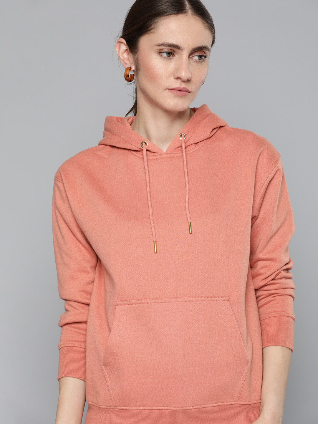 Buy Chemistry Women Peach Coloured Sweatshirt - Sweatshirts for Women ...
