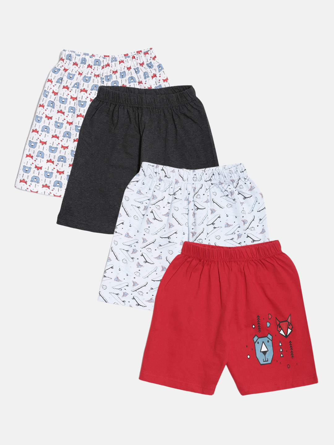 Buy The Boo Club Boys Red Printed Shorts - Shorts for Boys 18186926 ...