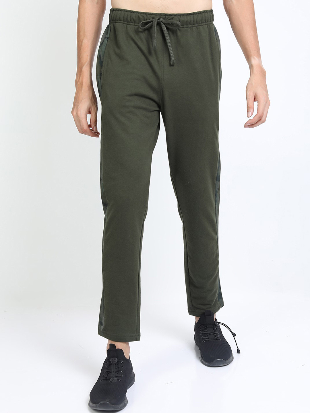 Buy KETCH Men Olive Solid Slim Fit Track Pants - Track Pants for Men ...