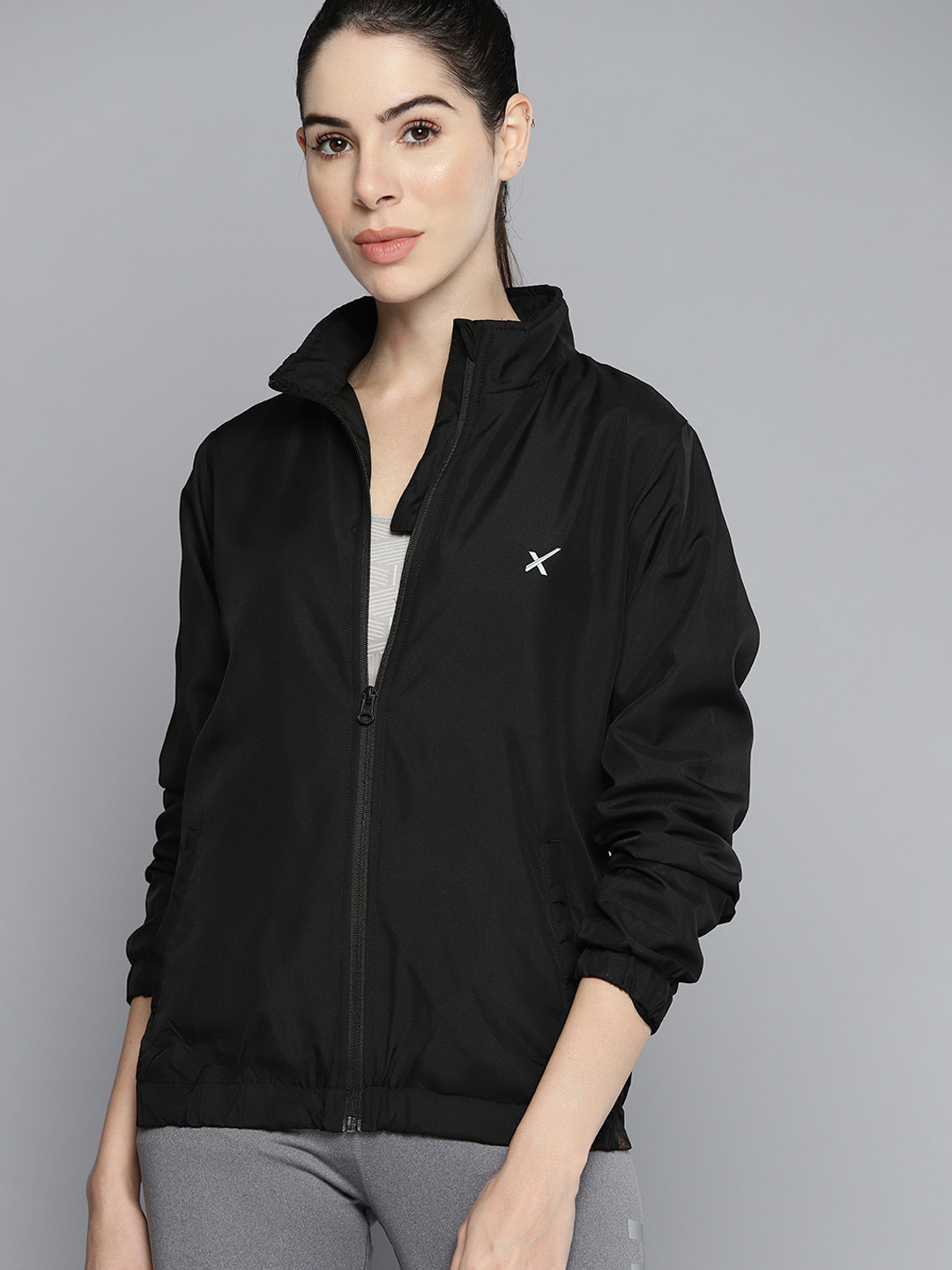 Buy HRX By Hrithik Roshan Women Black Outdoor Sporty Jacket - Jackets ...