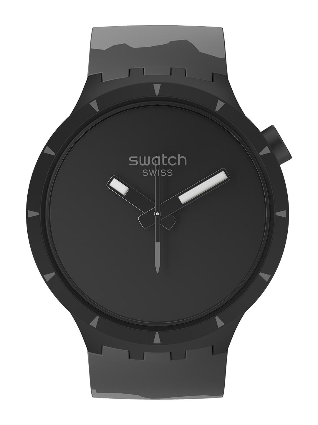 Buy Swatch Unisex Black Solid Dial & Black Straps Analogue Watch ...