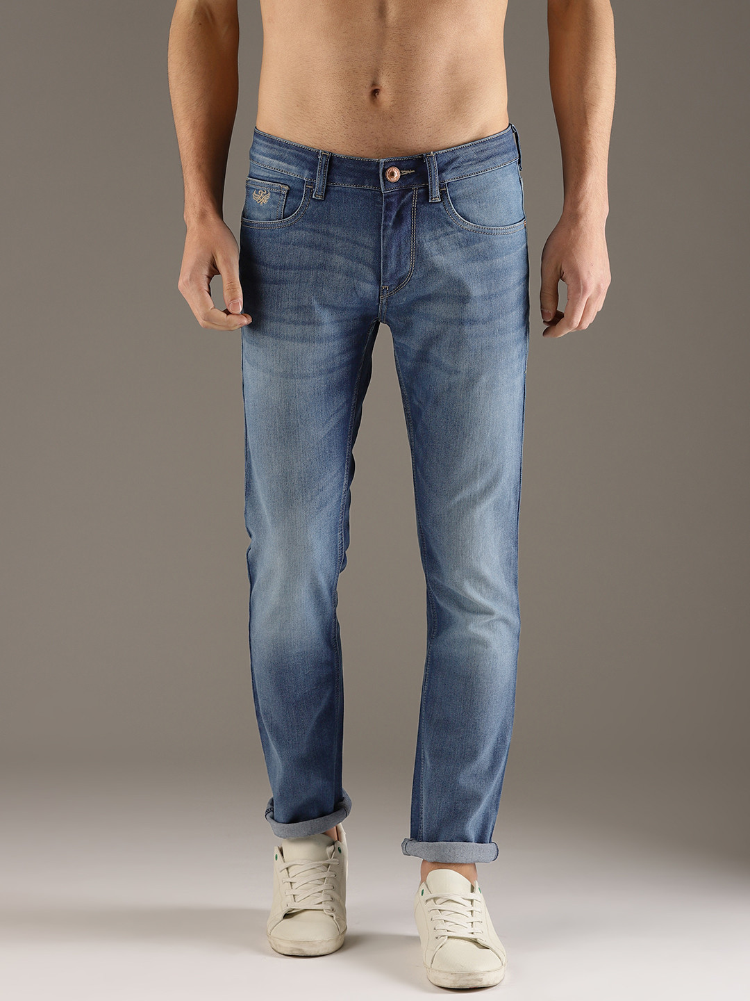 Buy Flying Machine Men Blue Michael Slim Tapered Fit Stretchable Jeans ...