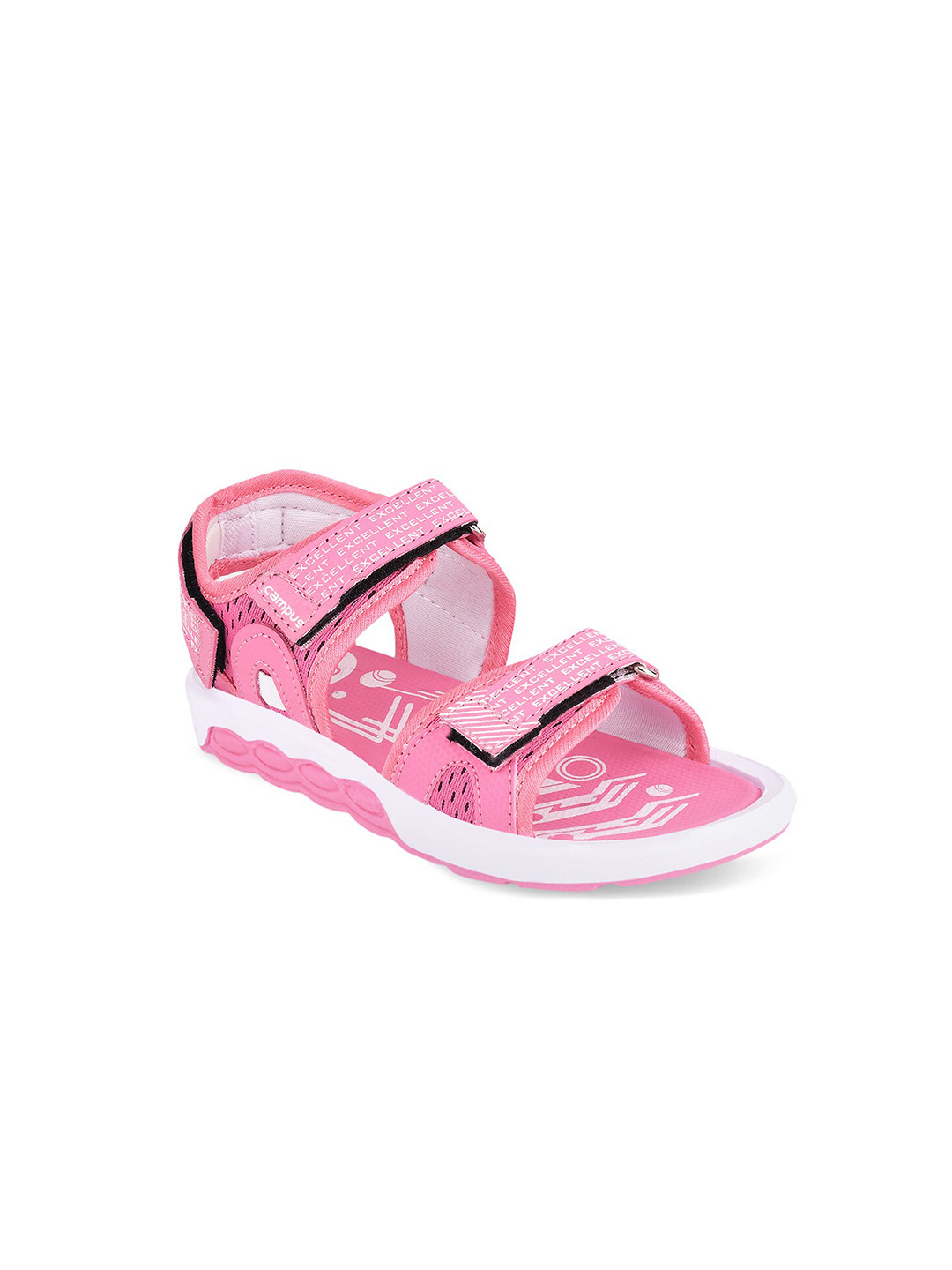 Buy Campus Kids Pink Printed Comfort Sandals - Sandals for Unisex Kids ...