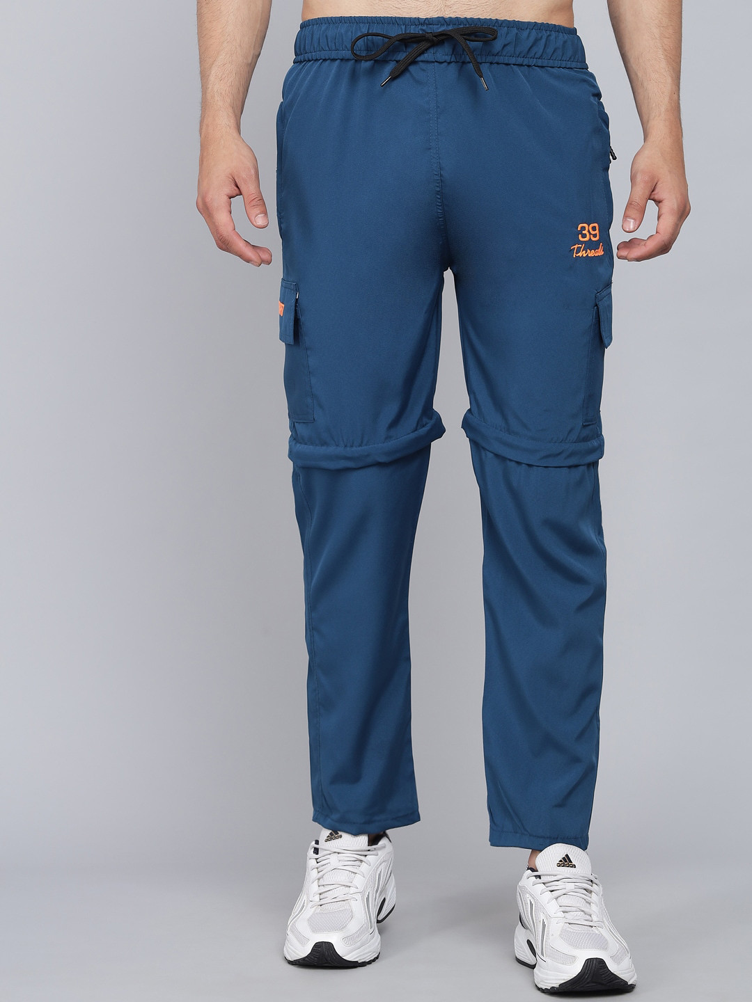 Buy 39 THREADS Men Teal Solid Convertible Dry Fit Track Pants - Track ...