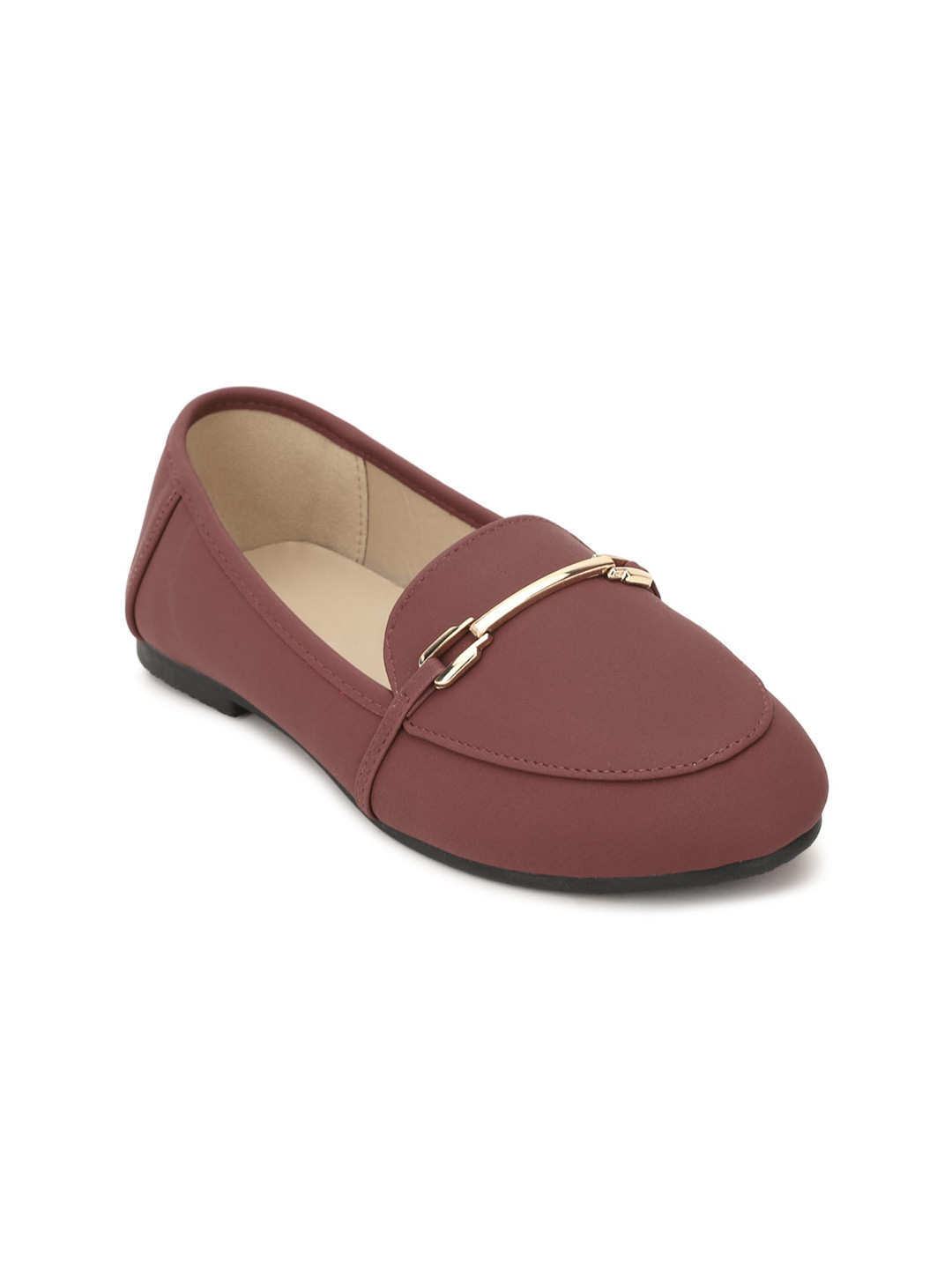 Buy Van Heusen Woman Women Maroon Ballerinas Flats - Flats for Women ...