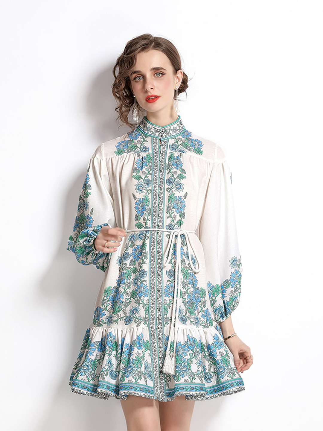 Buy JC Collection Green & Off White Fit And Flare Dress - Dresses for ...