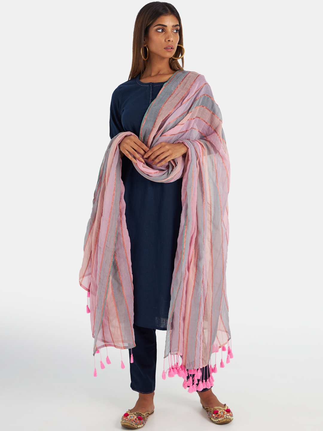 Buy Suta Women Blue Solid Pure Cotton Kurta With Trousers & With ... Buy Suta Women Blue Solid Pure Cotton Kurta With Trousers & With ...
