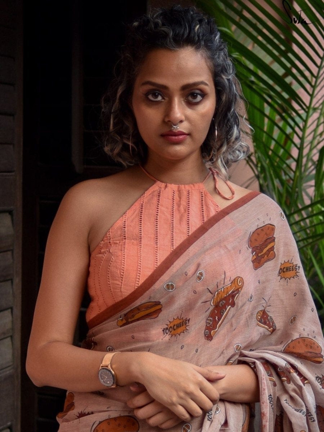 Buy Suta Women Orange Solid Cotton Saree Blouse - Saree Blouse for ...